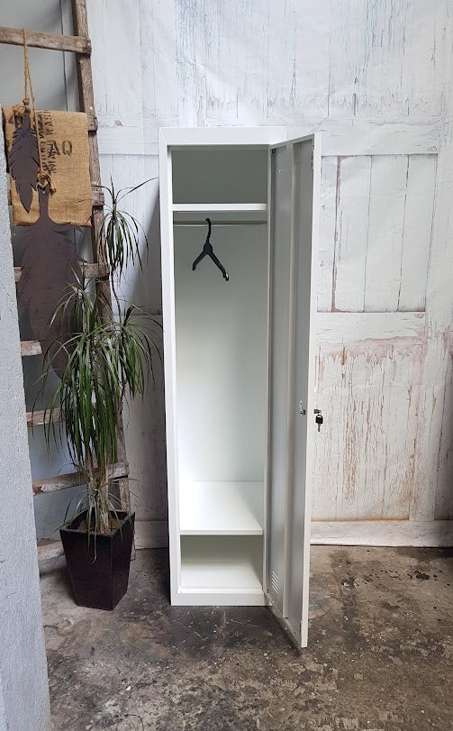 *CLEARANCE* White Single Door Locker – NZ Locker Shop