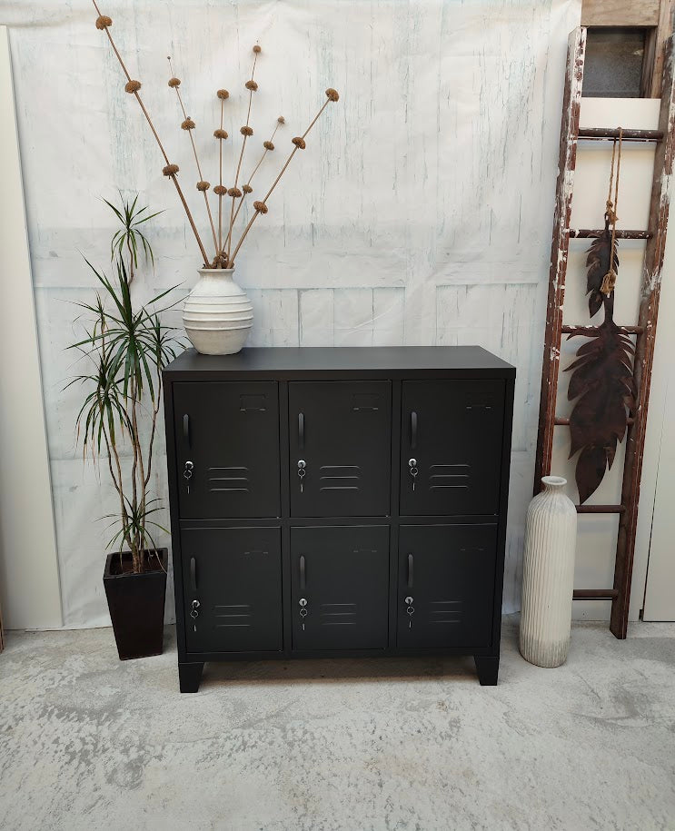 Seconds - Black 6 Door Metal Locker| Office, Home, Staff Locker NZ – NZ ...