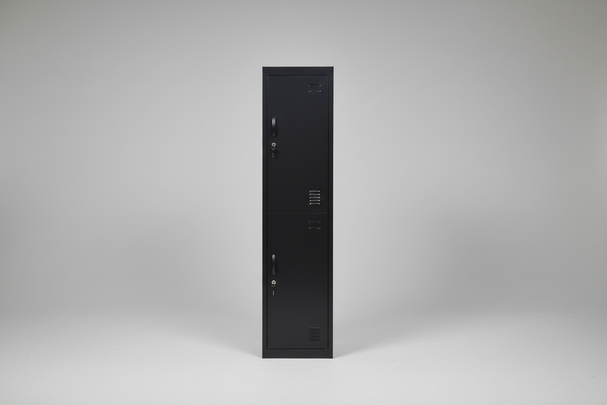 Black Slim 2 Door Metal Locker Cabinet – Staff & Home Storage NZ – NZ ...